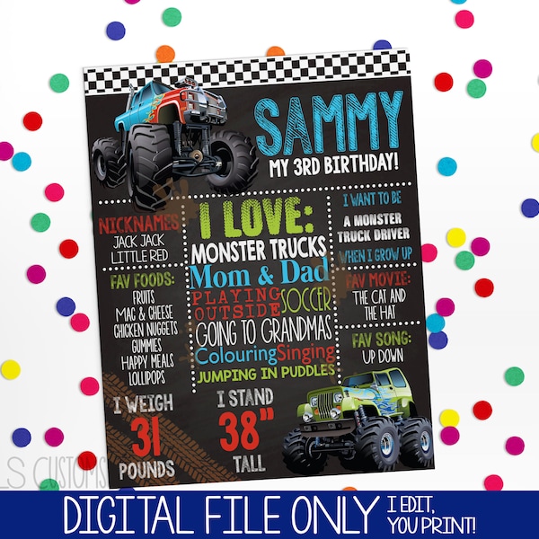 Chalkboard Monster - Etsy