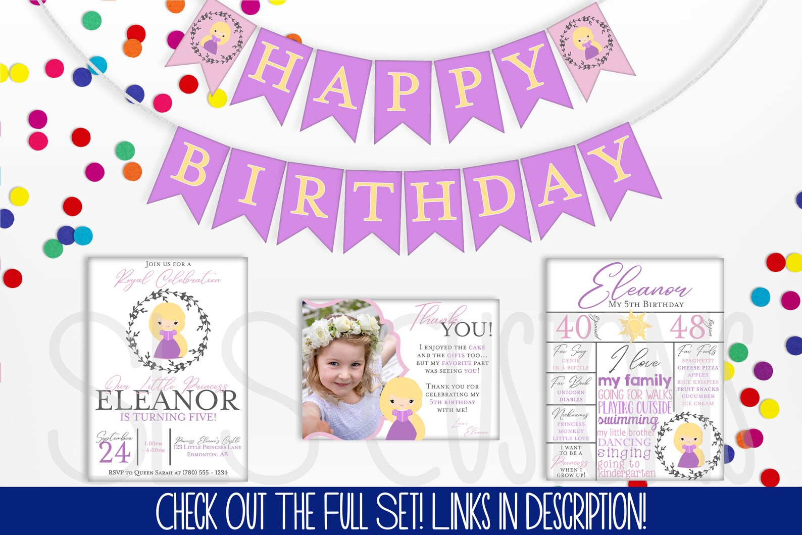 Rapunzel/tangled Themed Printable Birthday Banner Includes - Etsy