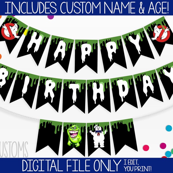 Ghostbusters Birthday Banner - Etsy