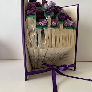 First Paper Anniversary Gift, New Married Name, Name Sculpture With ...