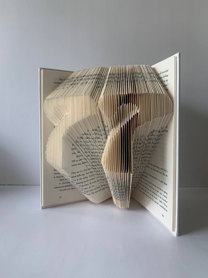 77 Book Sculpture Carved Book Pages Into 77 Personalized Gift | Etsy