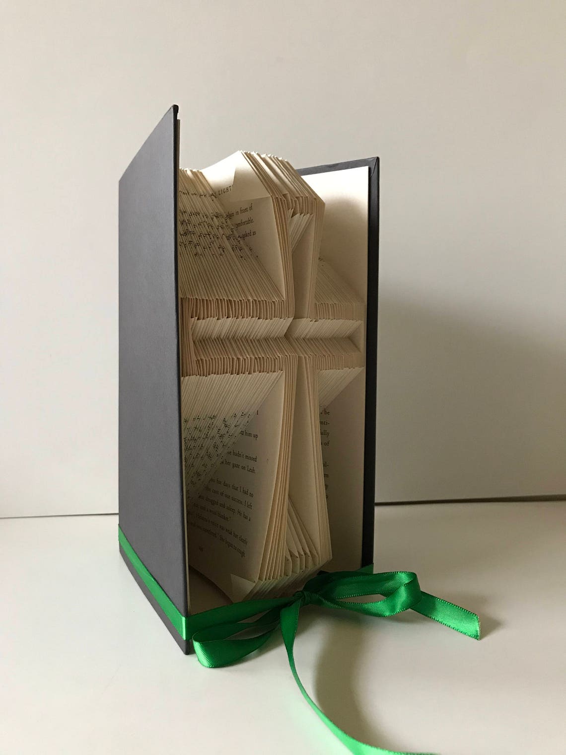 Folded Book Art Cross Sculpture Book Sculpture Unique - Etsy