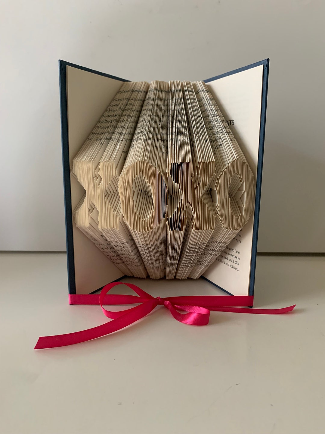 Hugs and Kisses, Xoxo Gift, Paper Anniversary, Book Sculpture, for Him ...