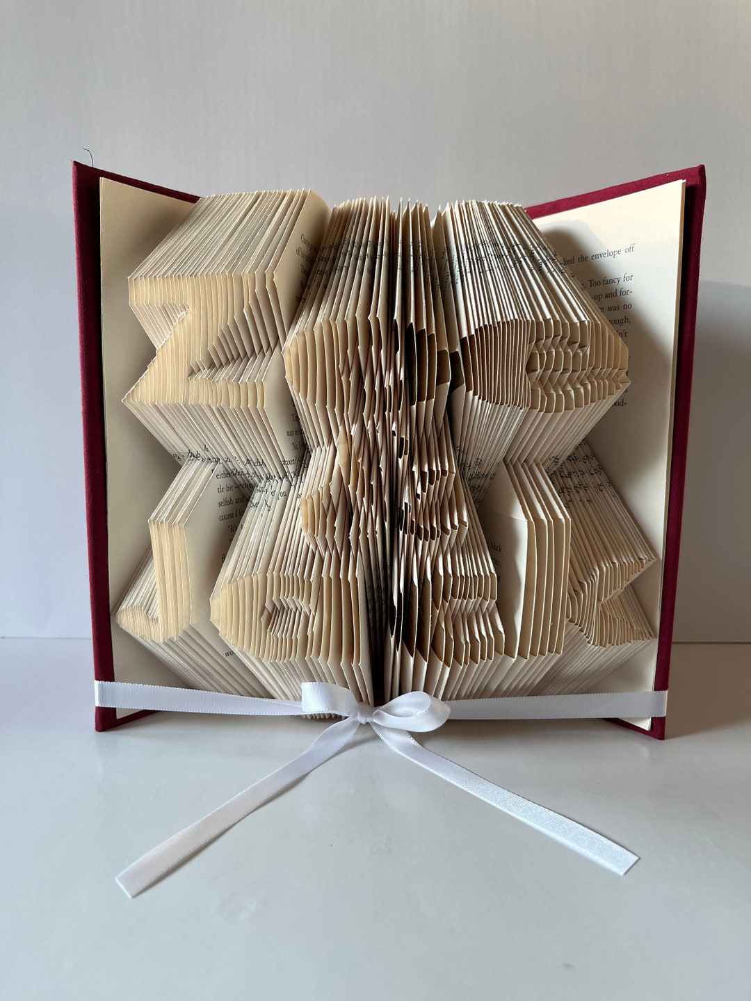 Romantic Love Book Sculpture Gift for Couple Wedding Gift Unique Book ...
