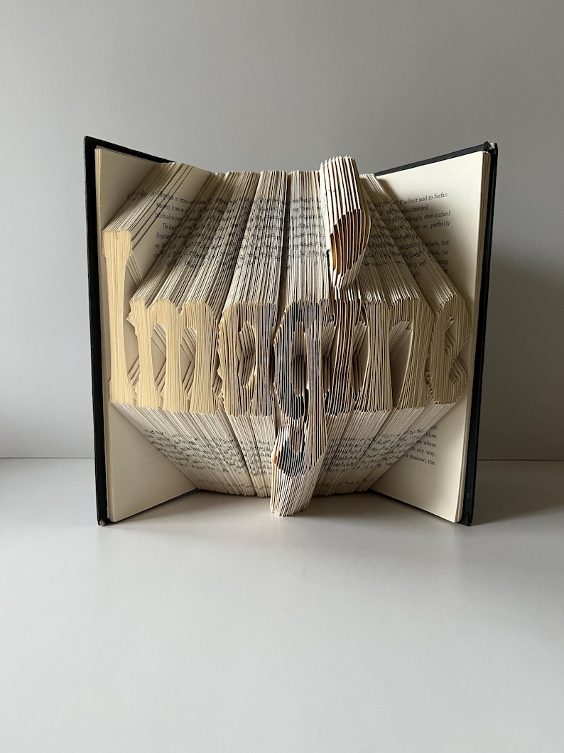 Imagine Sculpture, 3D Book Art, Home Decor, Book Pages Made, Into Words ...