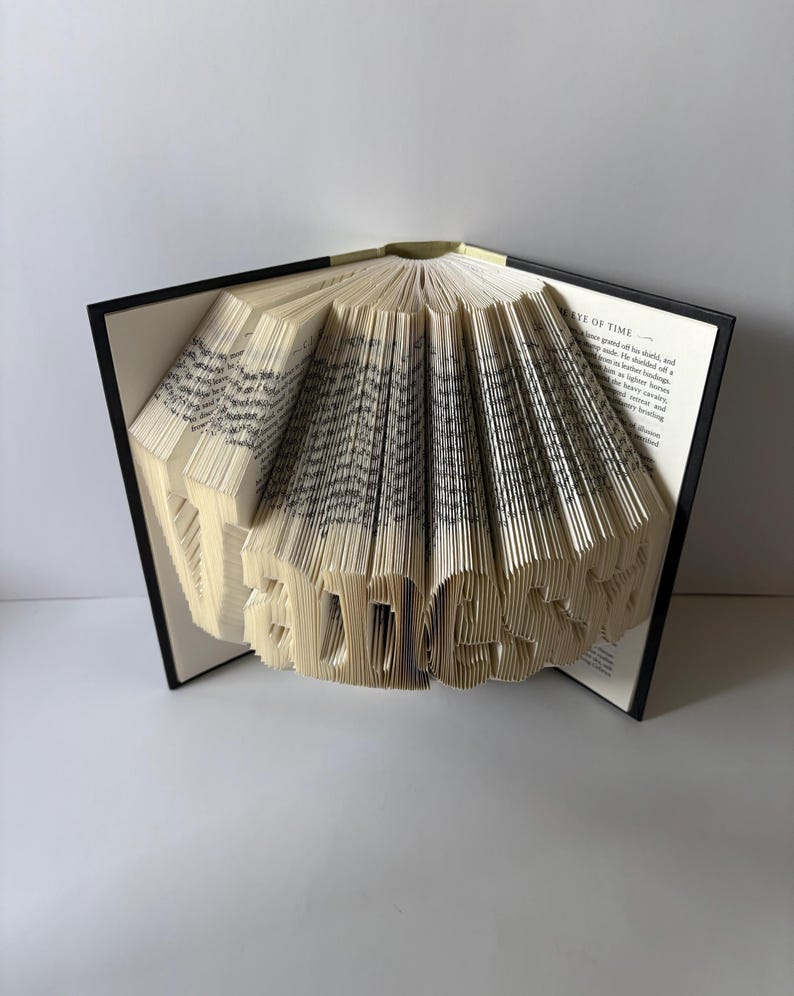 Name Sculpture, Unique Book Art, for Book Lover, Birthday Gift, up to ...