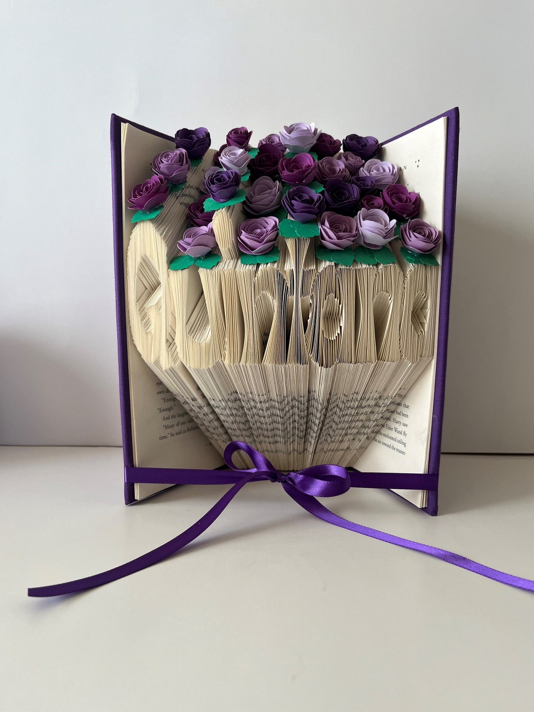 First Paper Anniversary Gift, New Married Name, Name Sculpture With ...