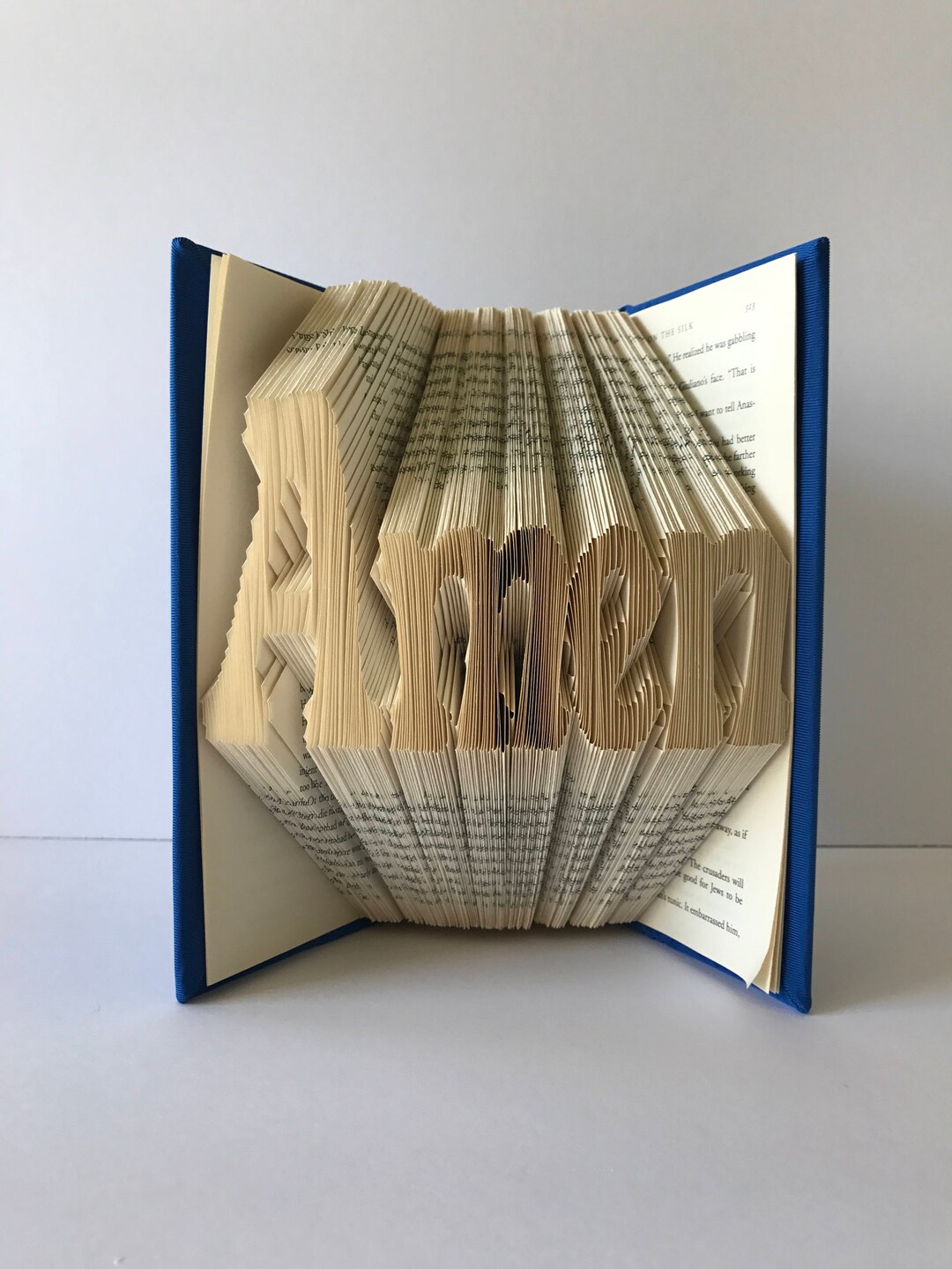 Folded Book Art Amen Sculpture Gift for Priest Unique Book Art Amen ...