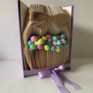 Easter Basket Book Sculpture Easter Eggs Table Centerpiece Unique ...