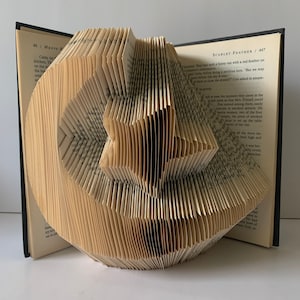 Book Fold Pattern Moon Star Sculpture Folded Book Art Tried and Tested ...