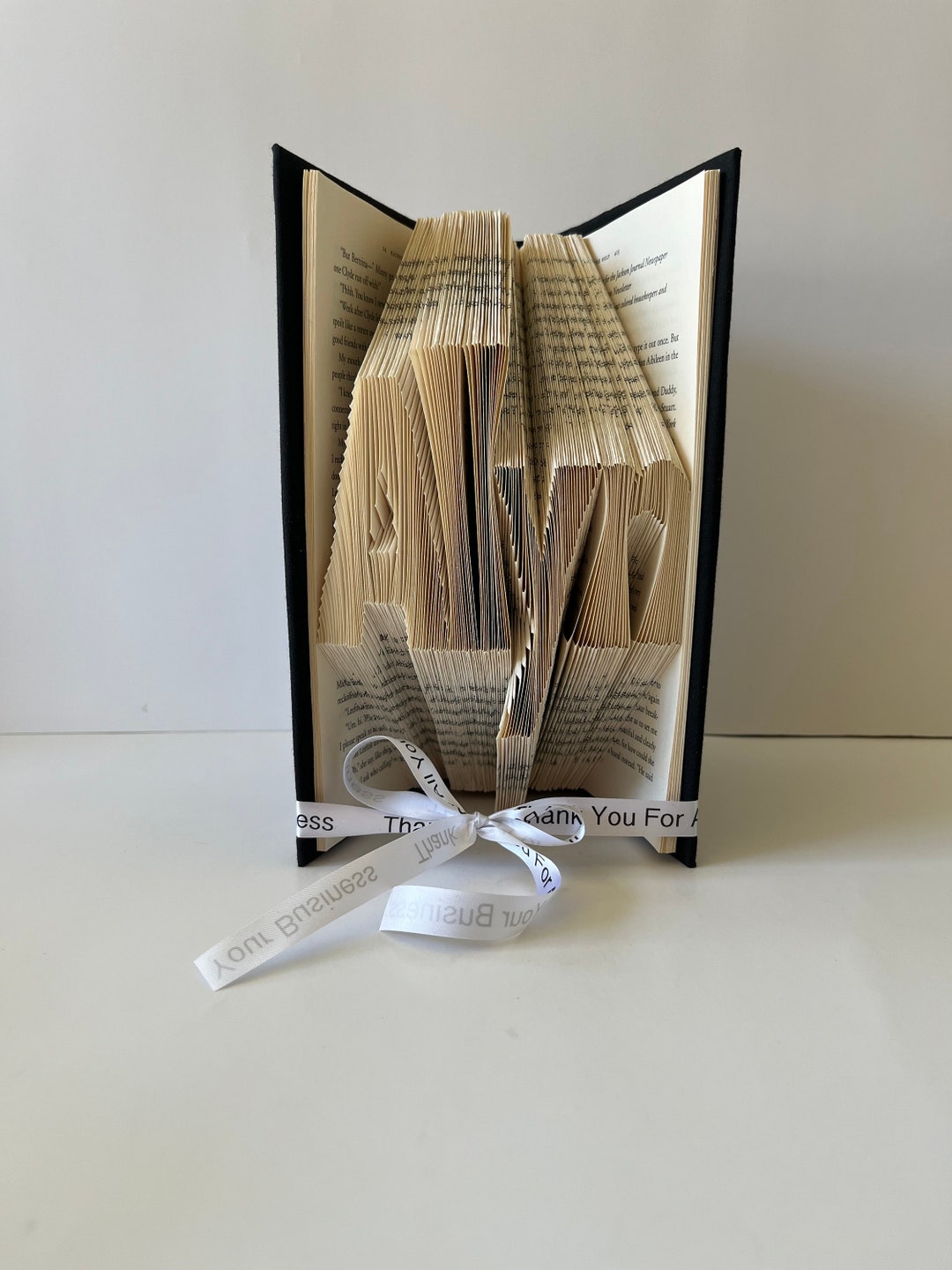 Add on Ribbon to a Book Fold Order Add Your Own Words up to - Etsy