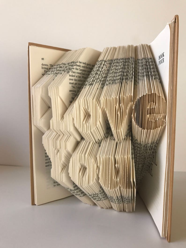 I Love You, Book Sculpture, Paper Anniversary, Accent Bookshelf ...