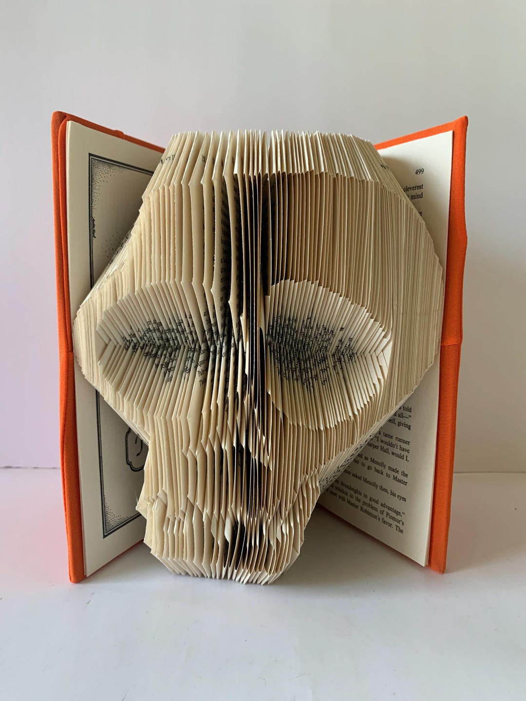 Skull Sculpture, Skull Gift, Unique Present, for Book Lover, Skull ...