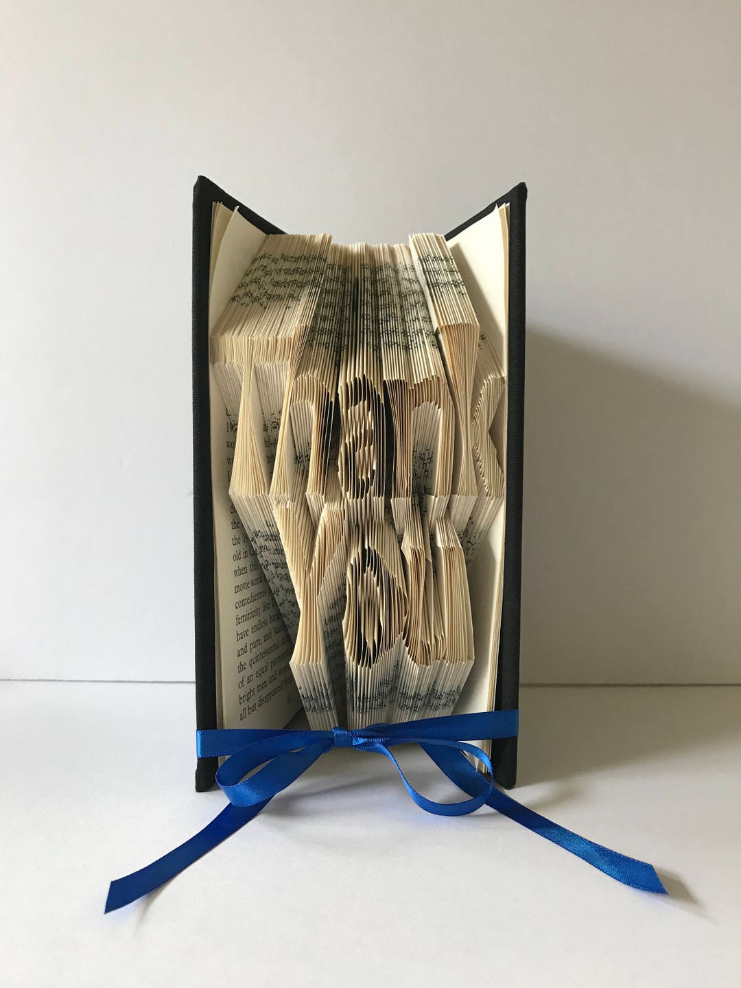 Thank You, Book Sculpture, Unique Book Art, Book Message, Folded Book ...