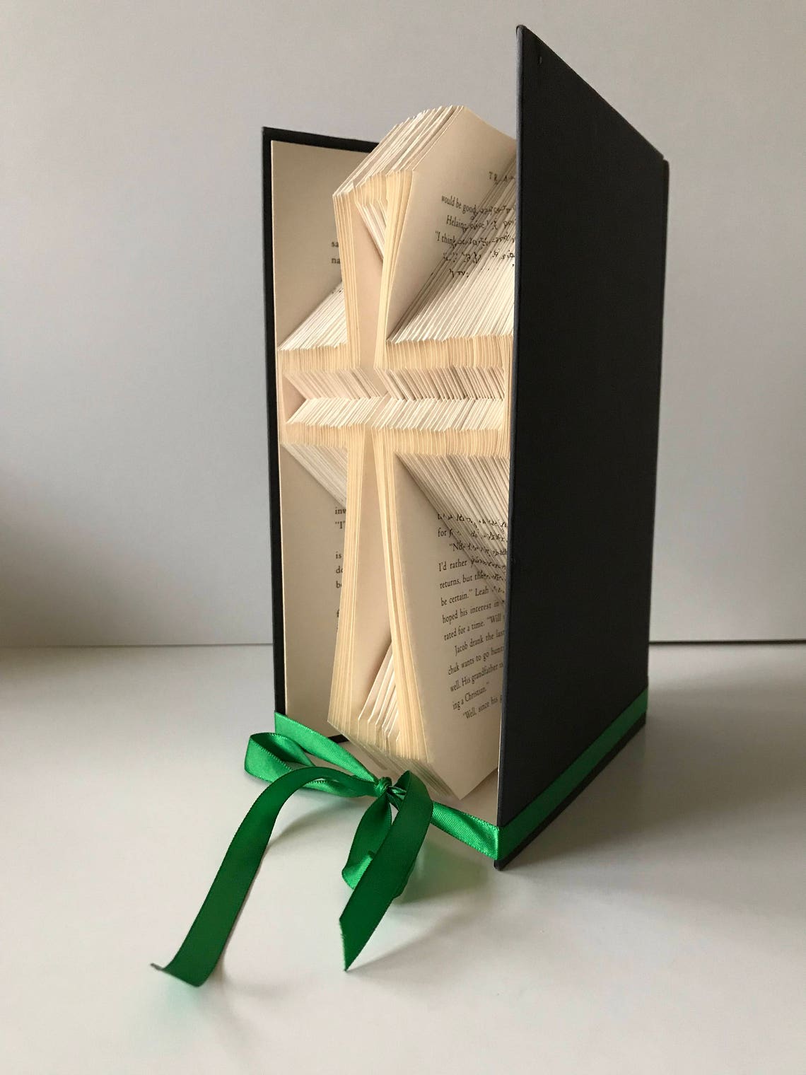 Folded Book Art, Cross Sculpture, Book Sculpture, Unique Present, for ...