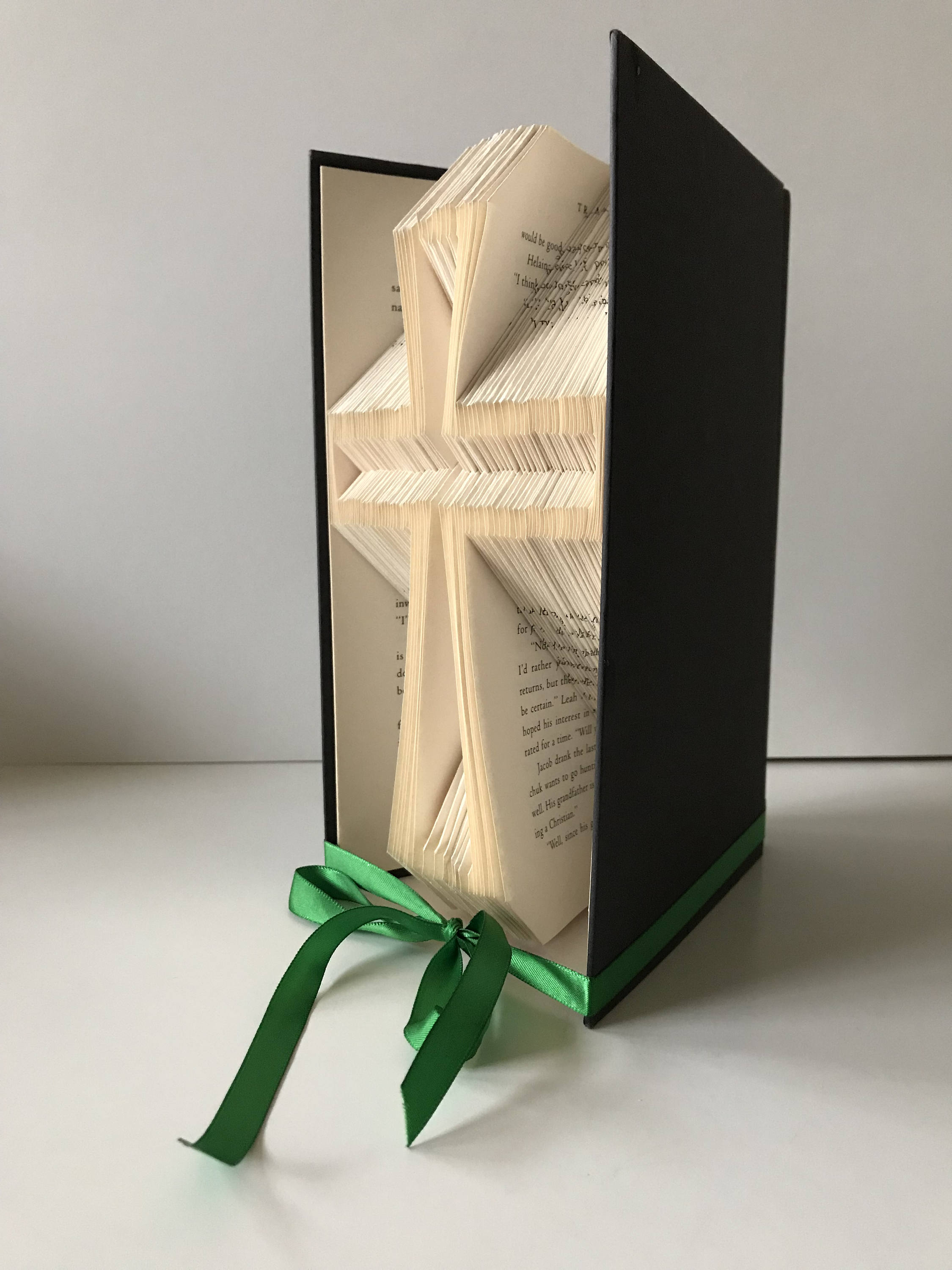 Folded Book Art Cross Sculpture Book Sculpture Unique - Etsy