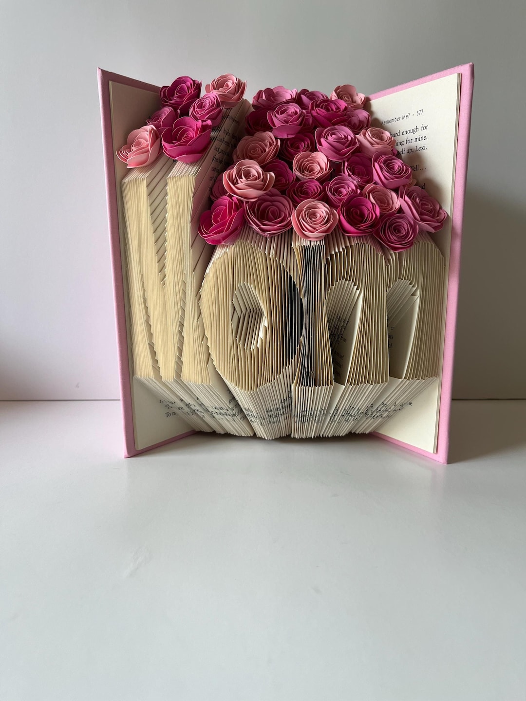 Mom's Birthday, Mom Sculpture, Paper Flowers, Gift for Book Lover ...