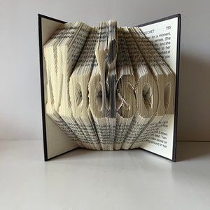 Name Book Fold, up to Seven Letters, Book Sculpture, Name Sculpture ...