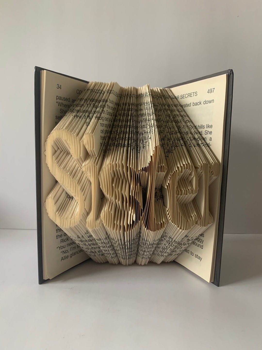 Unique Sister Gift Handcrafted Book Sculpture Art for Your Beloved ...