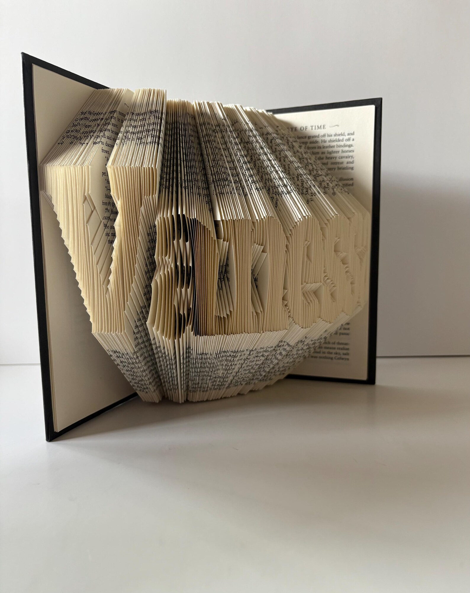 Name Sculpture, Unique Book Art, for Book Lover, Birthday Gift, up to ...