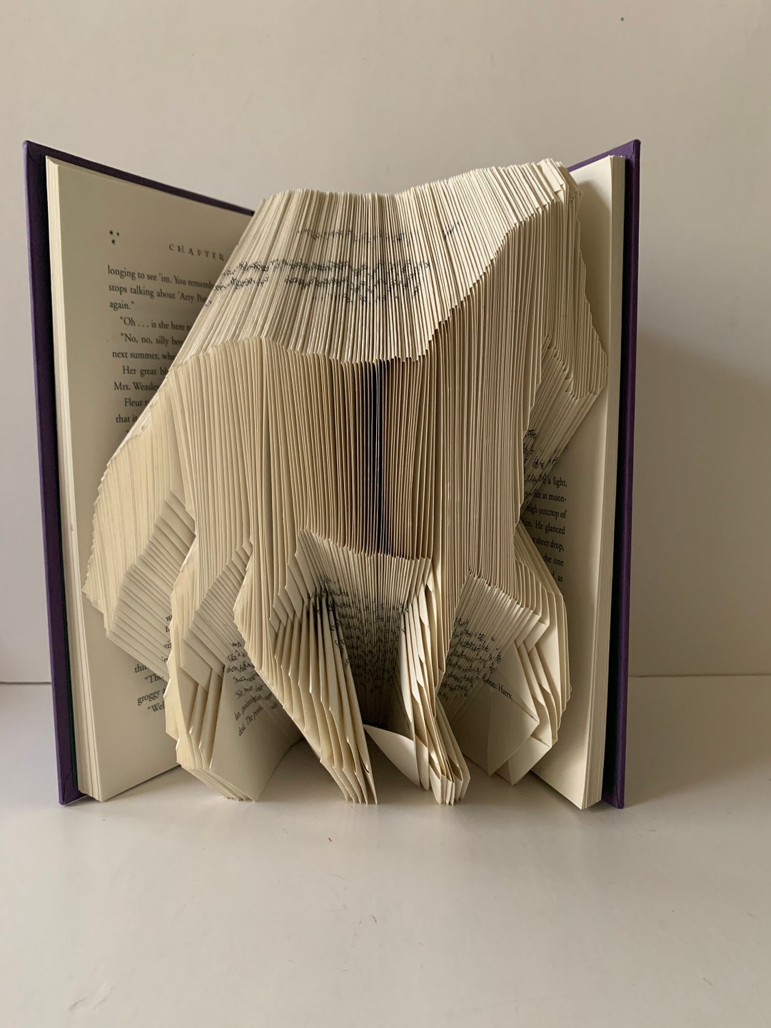 Folded Book Art Horse Sculpture Unique Present for Horse Lover ...
