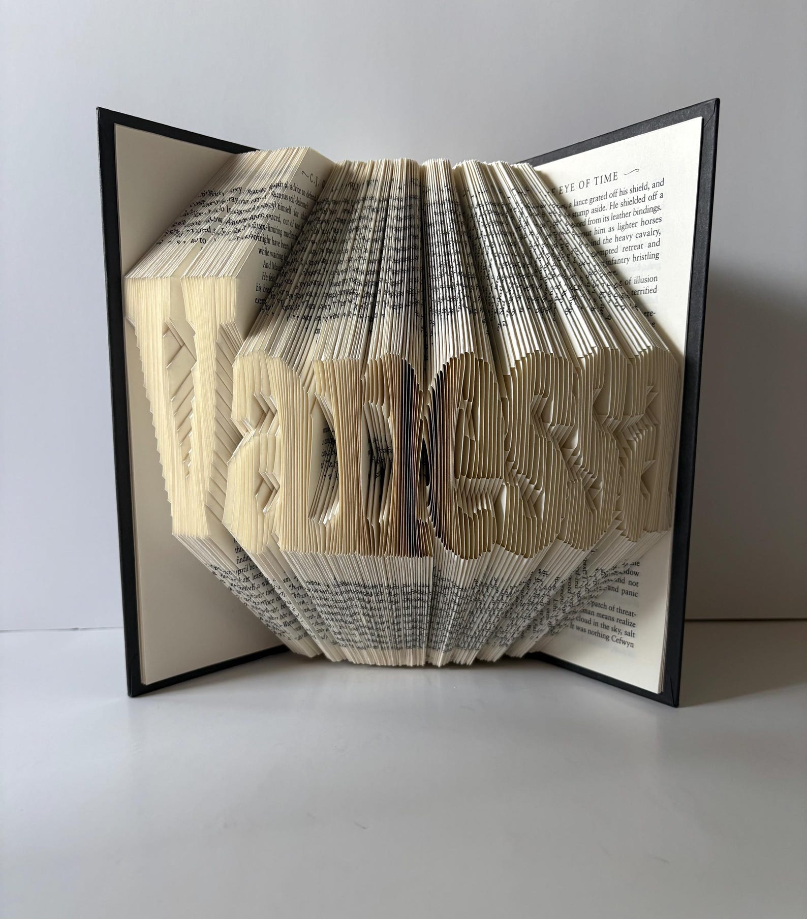 Name Sculpture, Unique Book Art, for Book Lover, Birthday Gift, up to ...
