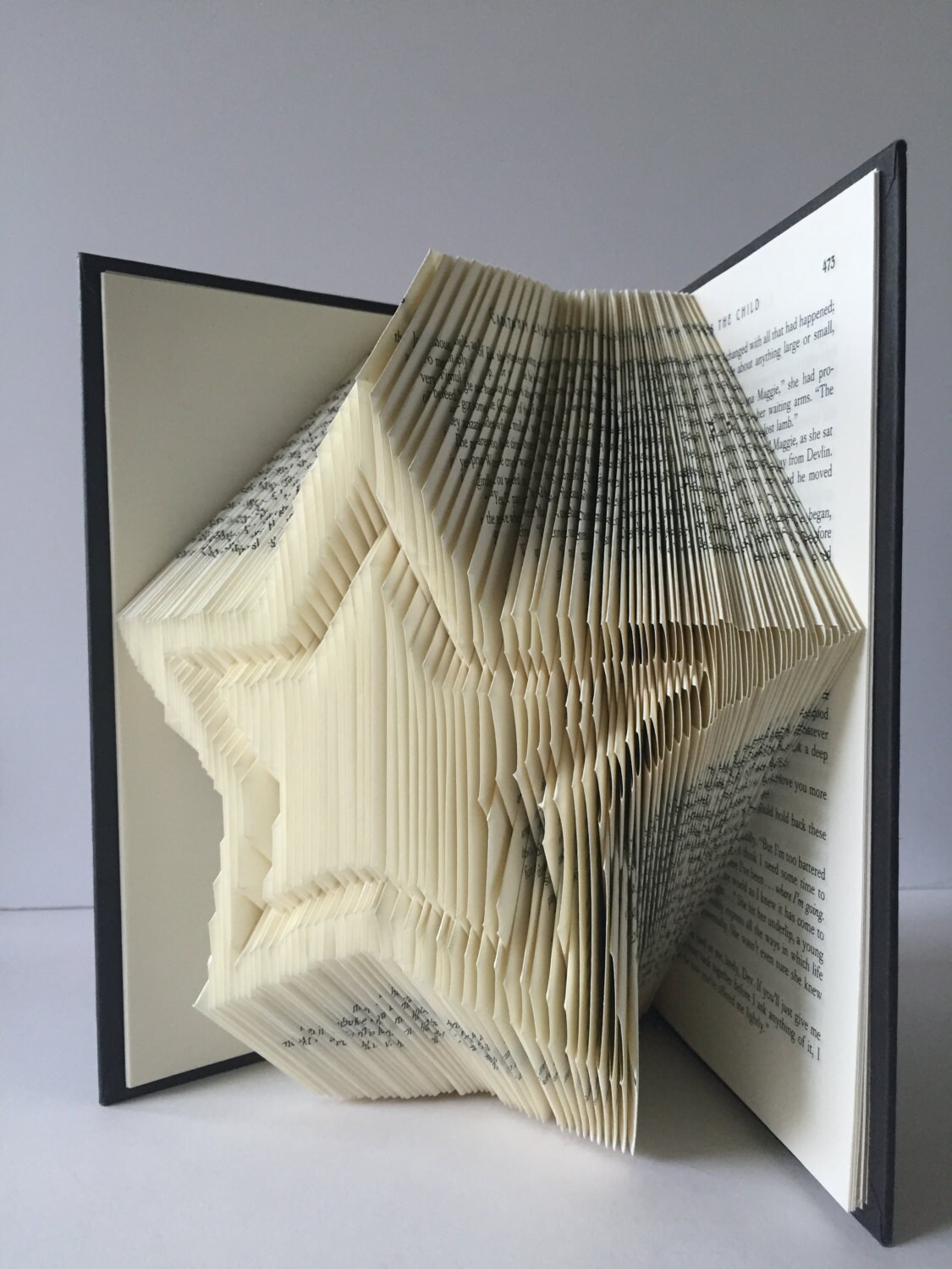 Double Star Book Sculpture Unique Book Art Personalized - Etsy
