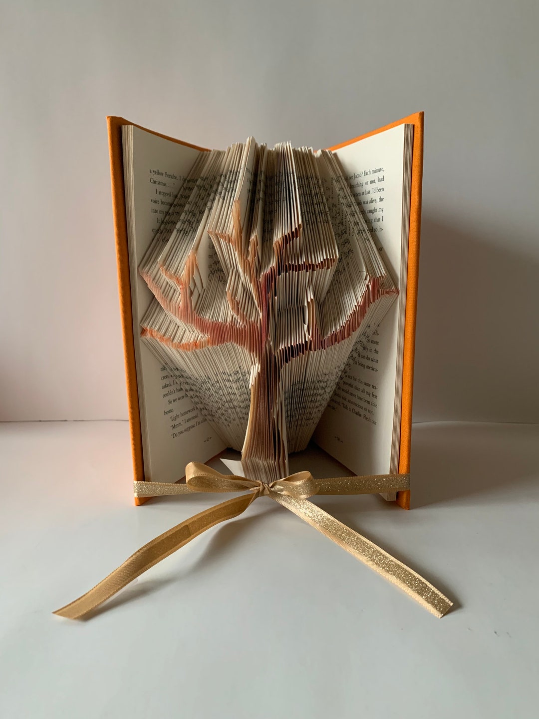 Folded Book Art - Fall Tree Sculpture - Unique Book Art - Tree Lover ...