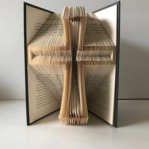Folded Book Art, Cross Sculpture, Book Sculpture, Unique Present, for ...
