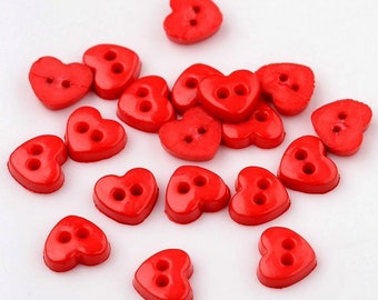 Heart buttons | Etsy