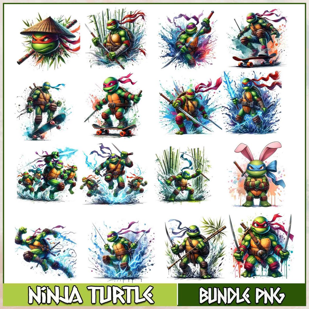 Watercolor Tmnt Png,ninja Turtle Png, High Quality, for Cricut, Cake ...