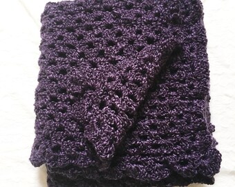 Dark Purple Blanket - Etsy