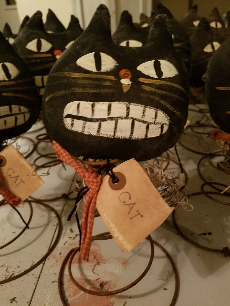 PRIMITIVE CAT on SPRING | Etsy