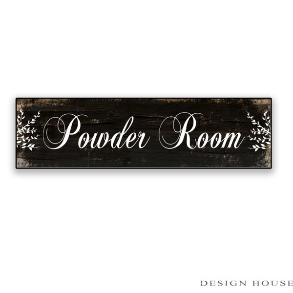 Powder Room Sign - Etsy