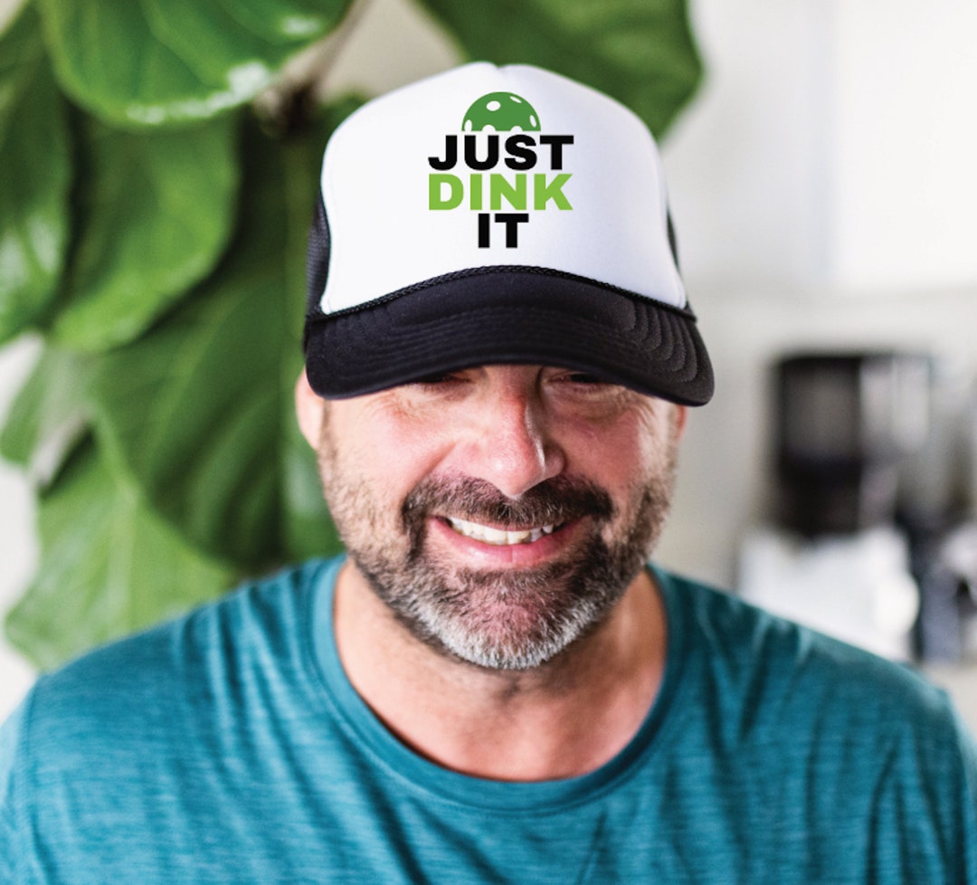 Pickleball Just Dink It OTTO CAP 5 Panel High Crown Mesh Back Trucker ...
