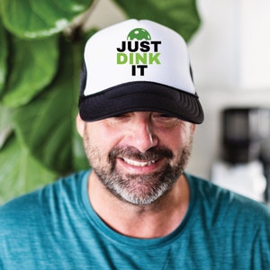 Pickleball Just Dink It OTTO CAP 5 Panel High Crown Mesh Back Trucker ...