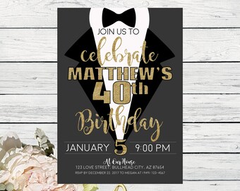 Tuxedo invitation | Etsy