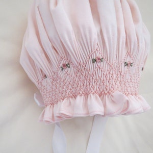 Lovely Light Pale Pink Hand Smocked Bonnet for Baby Girl. - Etsy