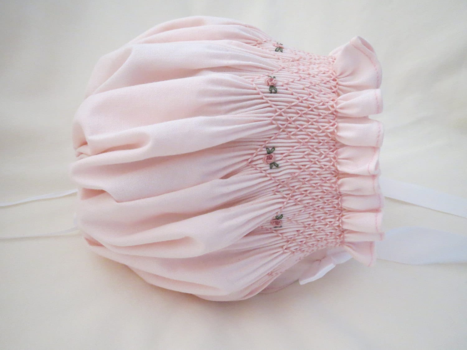 Lovely Light Pale Pink Hand Smocked Bonnet for Baby Girl. - Etsy Canada
