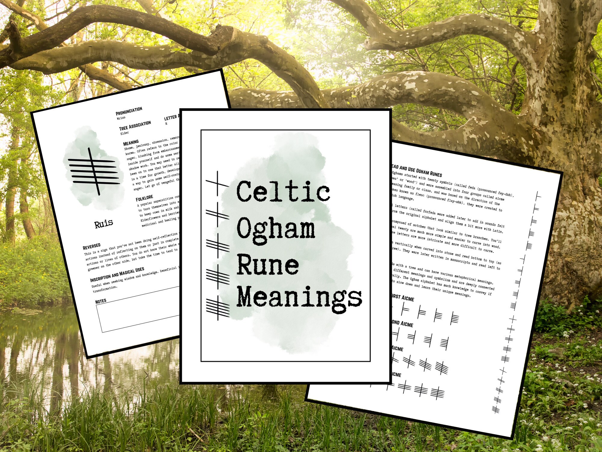 Celtic Ogham Rune Meanings Alphabet and Divination PDF | Etsy