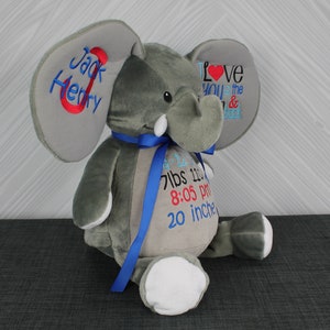 Personalized Elephant Stuffed Animal. Completely Customizable. New Baby ...