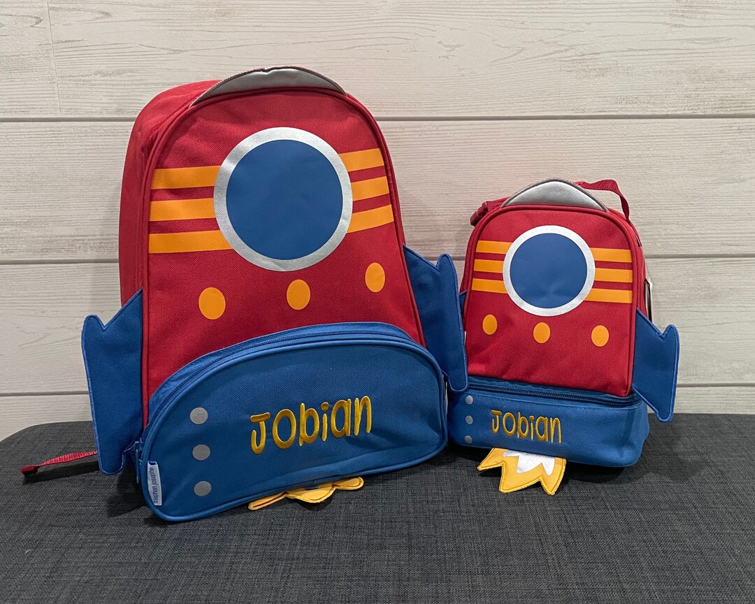 Children's Backpack and Lunchpal Set With Embroidery Personalization - Etsy