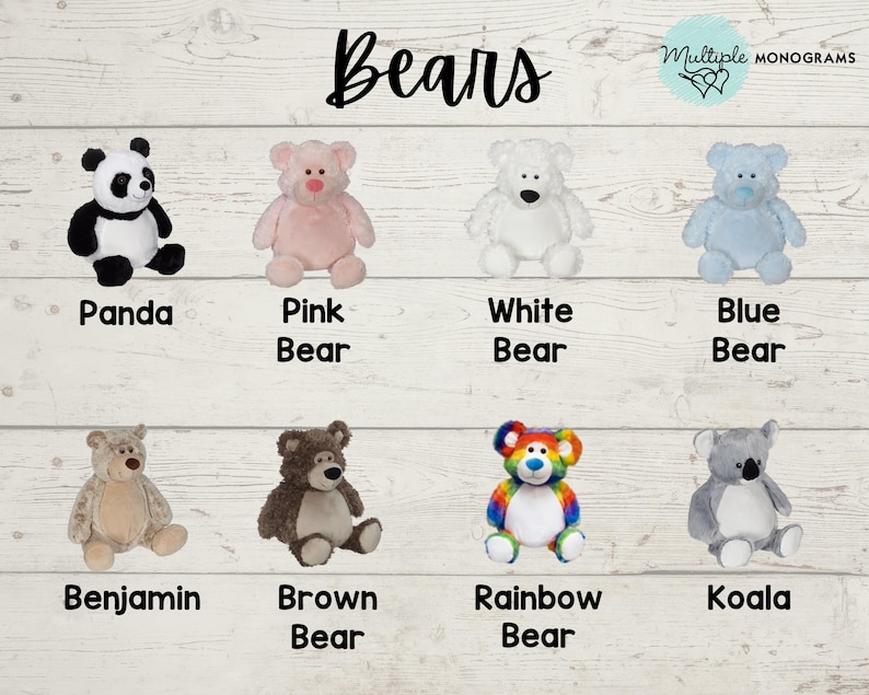 Personalized Stuffed Animal: Embroidered Keepsake Gift - Etsy