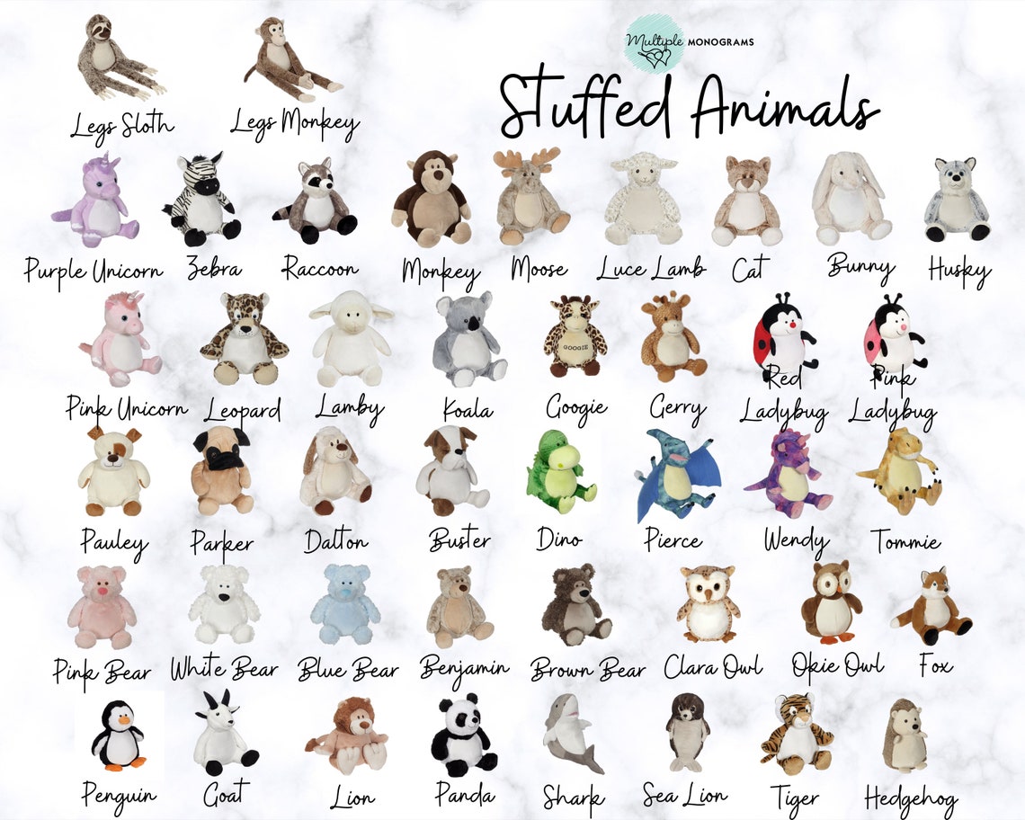 Personalized Stuffed Animal Completely Customizable Baby - Etsy
