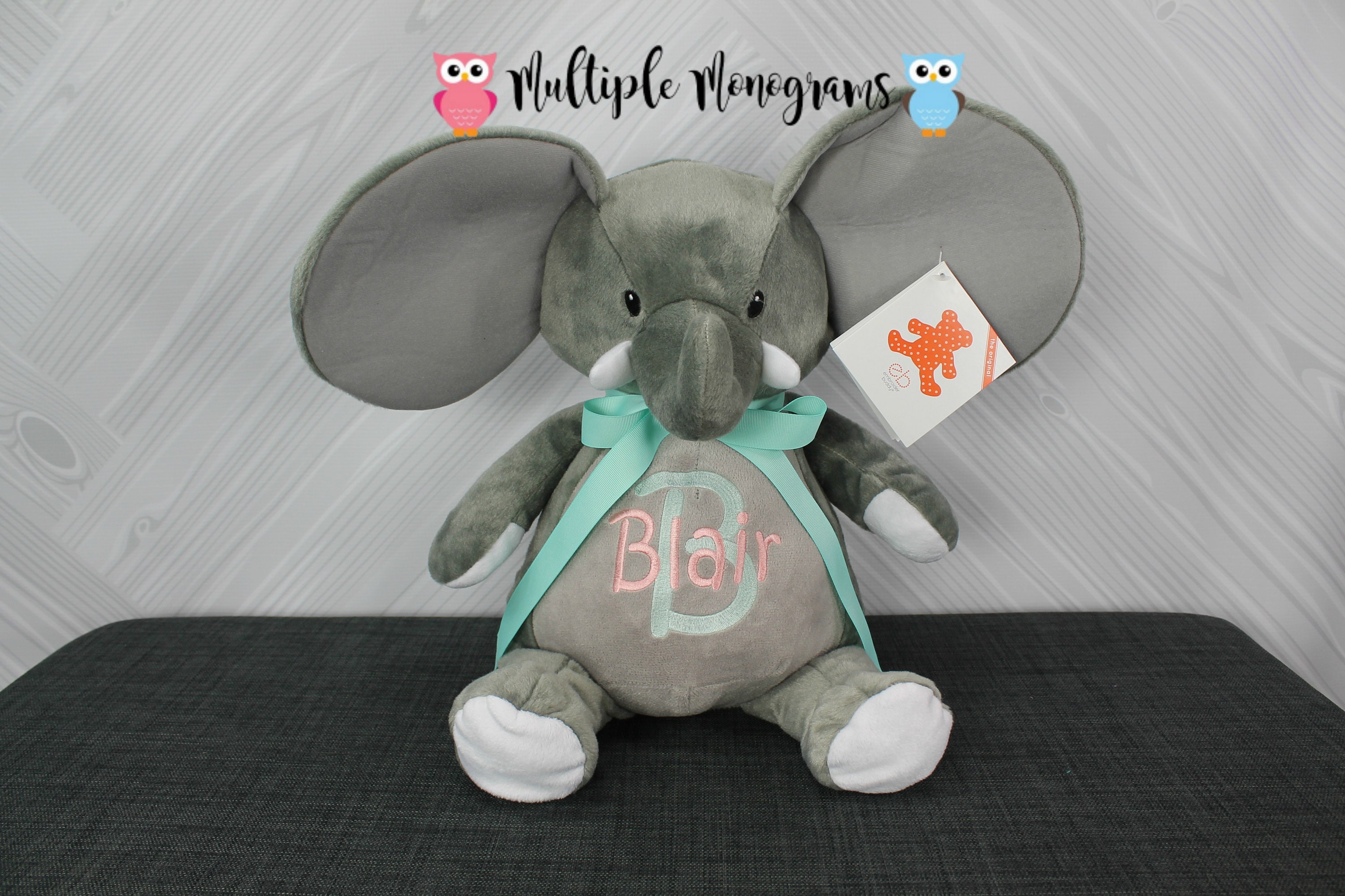 Personalized Elephant Stuffed Animal. Completely Customizable. | Etsy