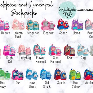 Children's Backpack and Lunchpal Set With Embroidery - Etsy