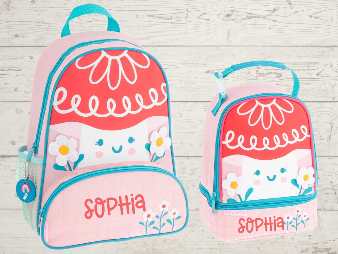 Children's Backpack and Lunchpal Set With Embroidery Personalization - Etsy
