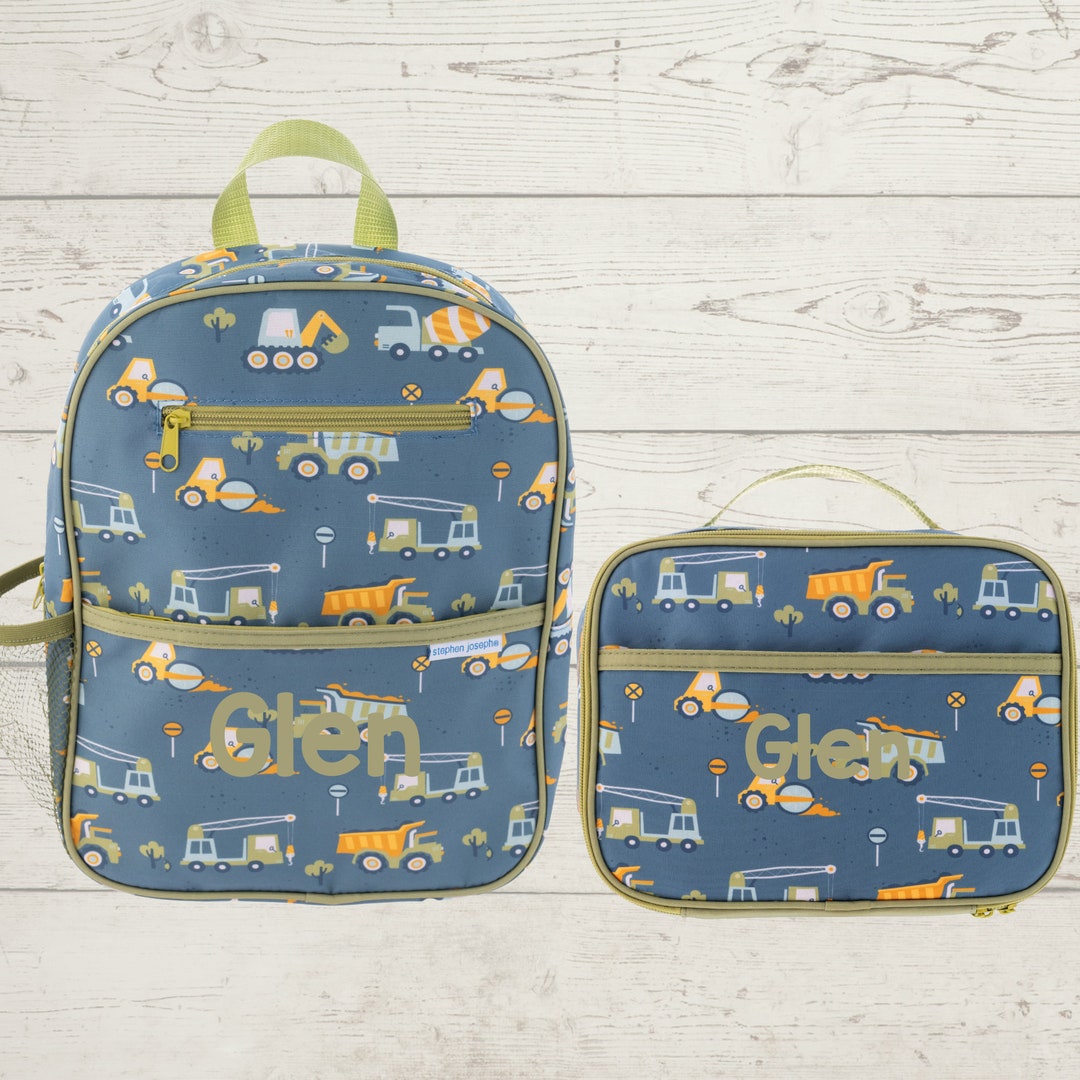 Junior Backpack and Lunchbox Set With Embroidery Personalization - Etsy