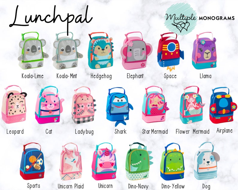 Children's Lunchbox Lunch Pal With Embroidery - Etsy