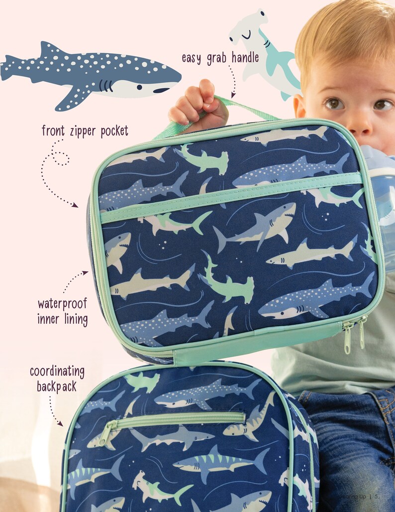 Junior Backpack and Lunchbox Set With Embroidery Personalization - Etsy